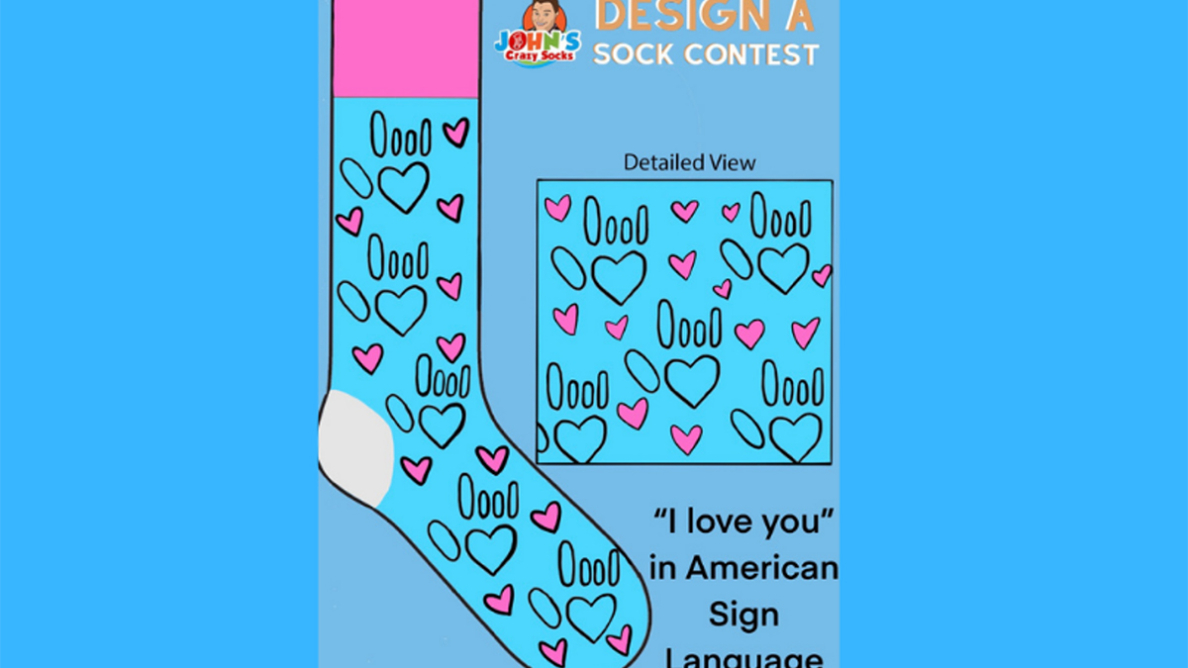 Sign language design wins John’s Crazy Socks contest • The Long Island ...