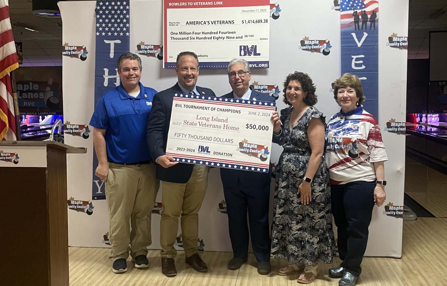 Maple Family Centers presents $50K donation to LI State Veterans Home ...