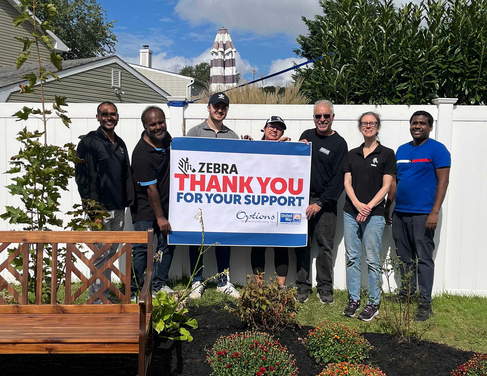 Zebra Technologies volunteers build memorial garden for Options for ...