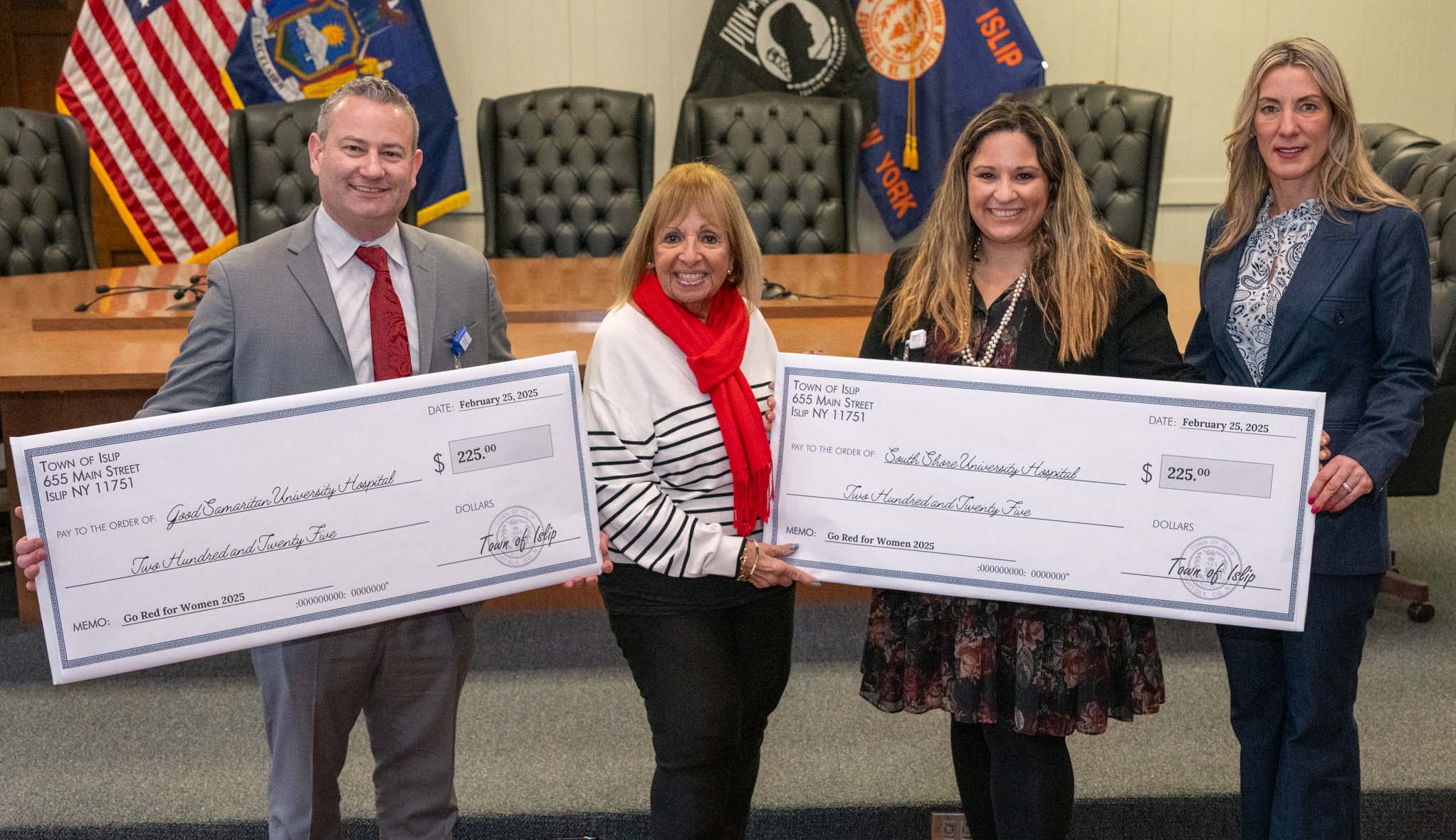 Town marks American Heart Health Month with donation to area hospitals ...