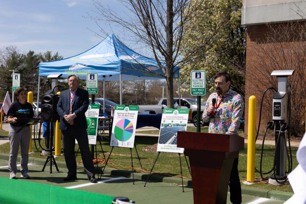 LI electronics firm celebrates Earth Day with installation of 10 EV ...